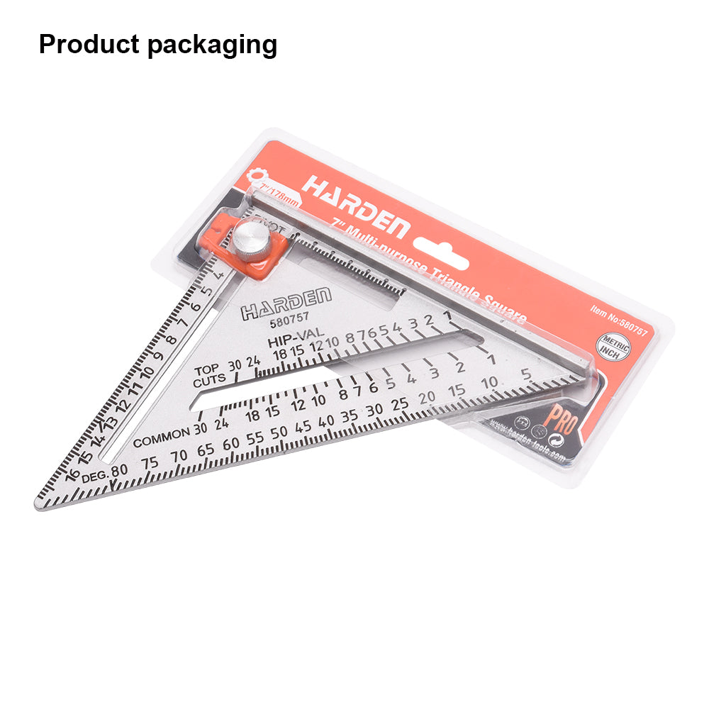 Harden 7"/178mm Multi-purpose Triangle Square 580757