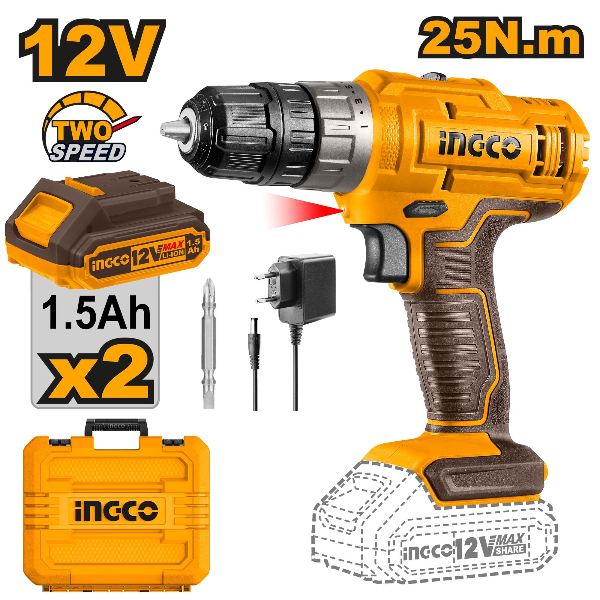 Ingco Cordless drill 12v CDLI1228