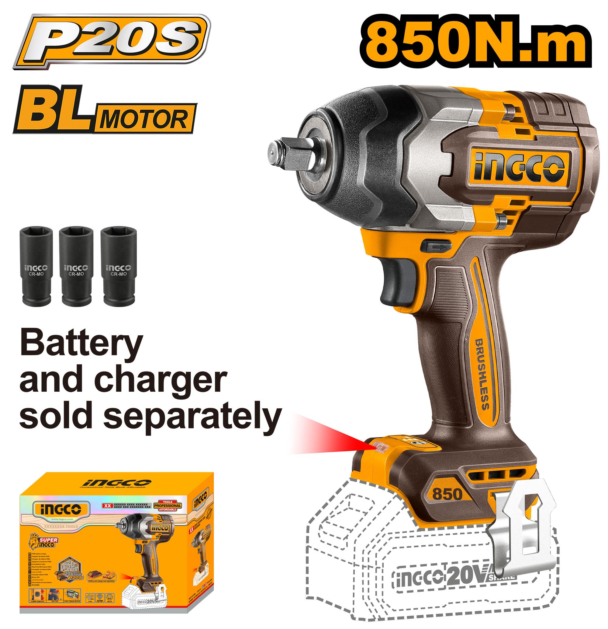 Ingco Cordless impact wrench 20v CIWLI20851