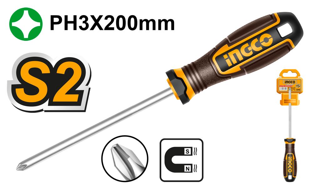 Ingco Phillips screwdriver PH3/200MM HSDPH3200