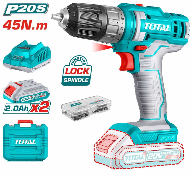 Total Lithium-Ion cordless drill 20V TDLI200528
