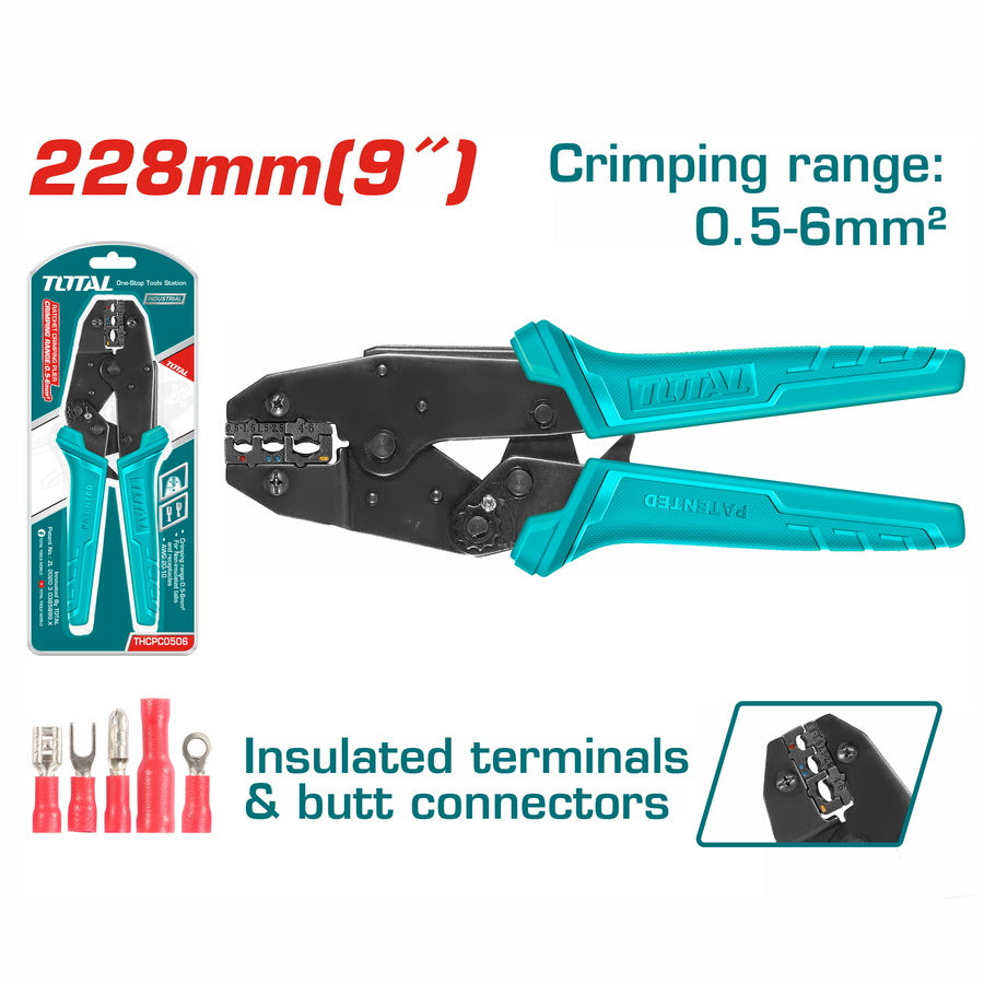 Total Ratchet crimping plier 9" THCPJ0506