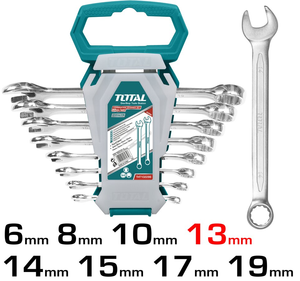 Total 8Pcs combination spanner set THT102286-I