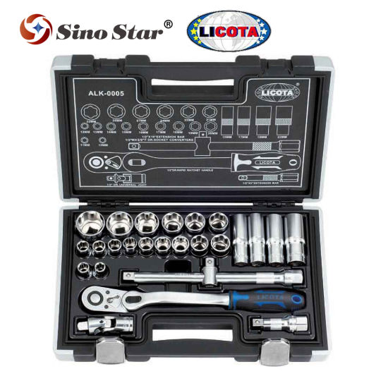 LICOTA MADE IN TAIWAN 26PCS 1/2" DR. FLANK SOCKET SET BLOW CASE 10-32m
