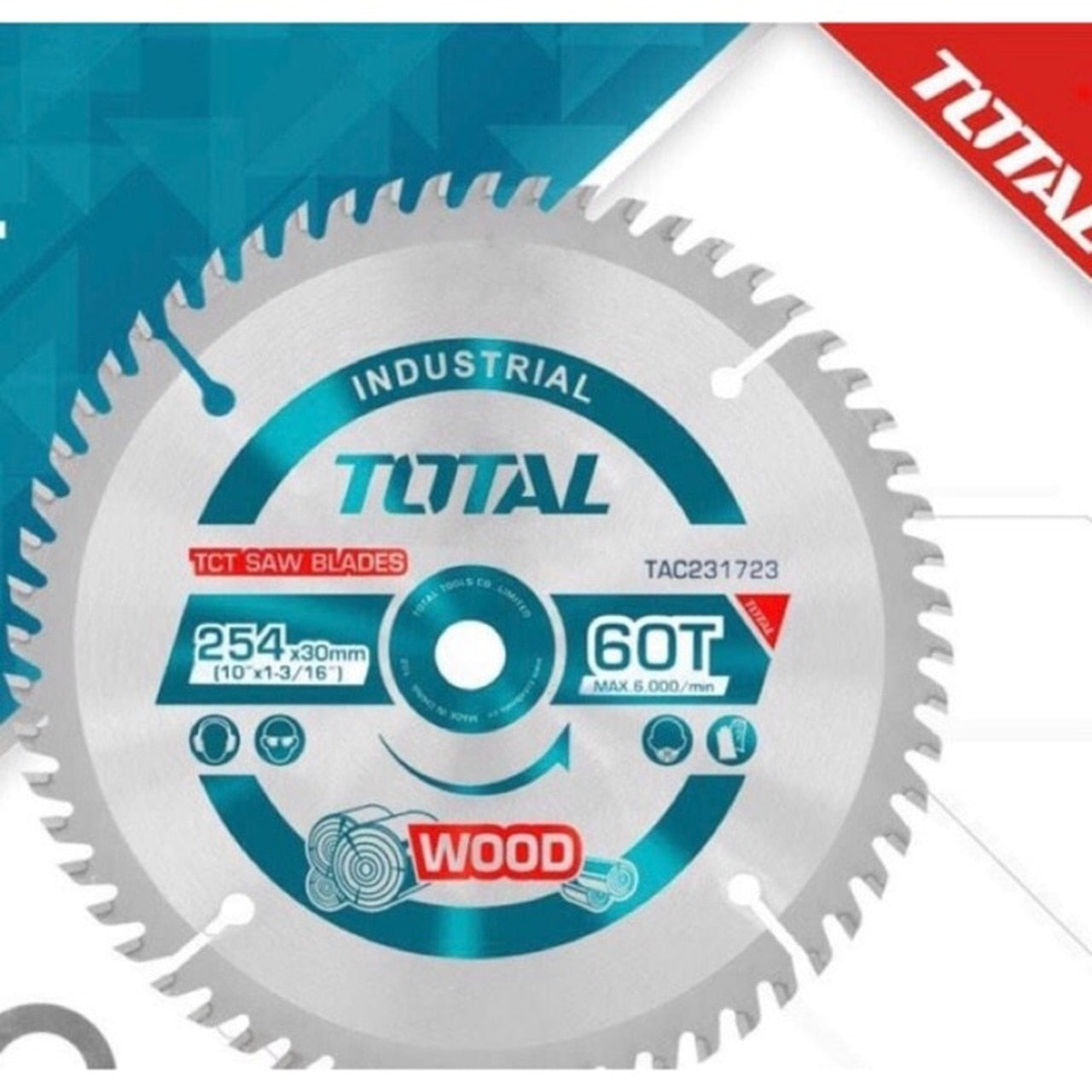 Total TCT saw blade 254mm 10" 60T TAC231723